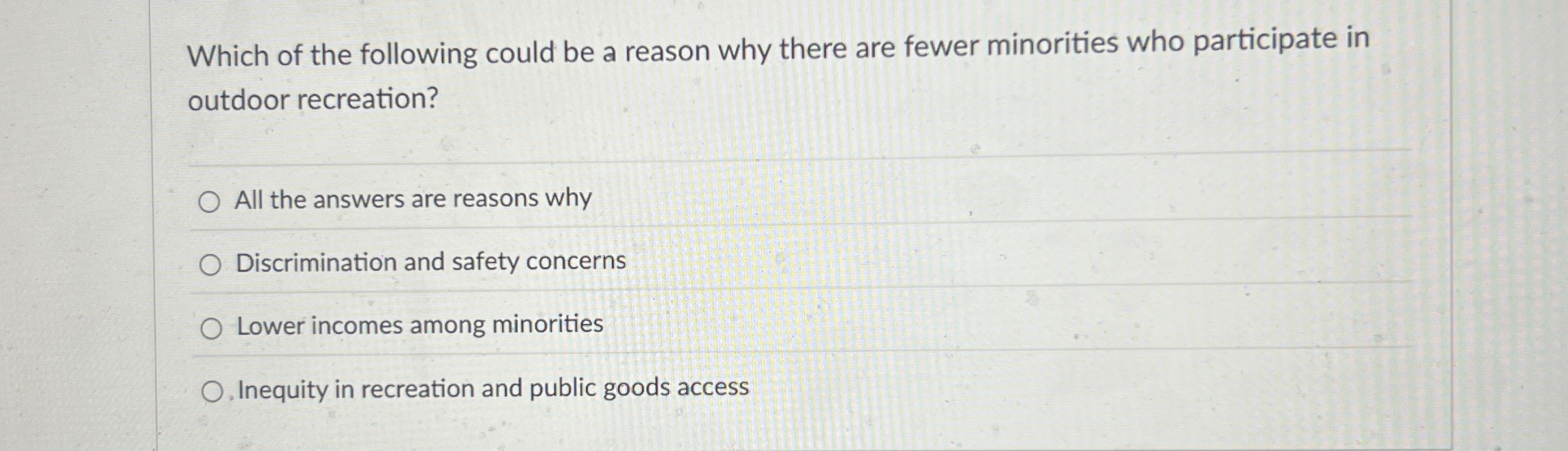 Solved Which of the following could be a reason why there | Chegg.com