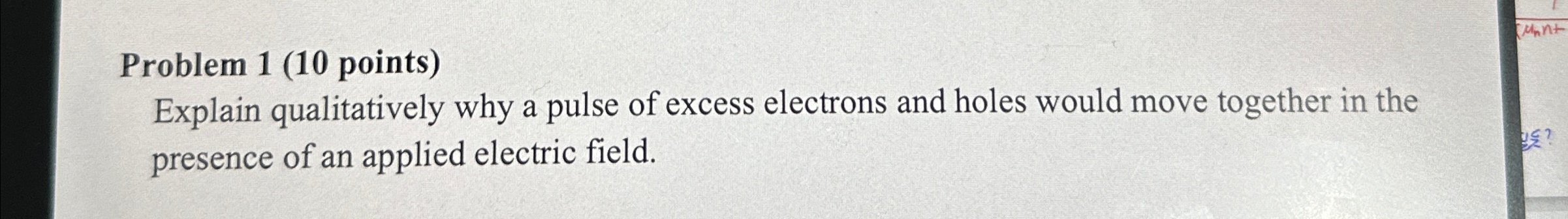 Solved Problem 1 (10 ﻿points)Explain qualitatively why a | Chegg.com