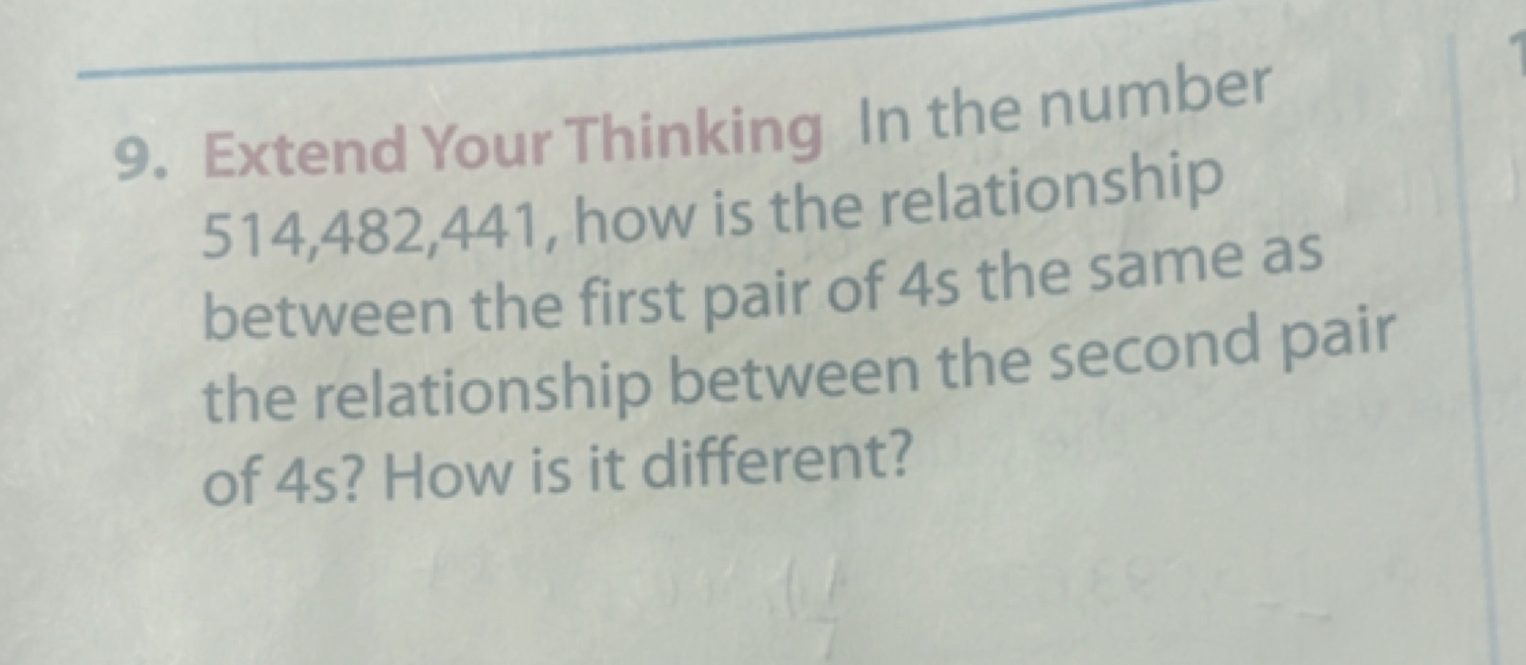 Solved 655772Extend Your Thinking In the number 514,482,441, | Chegg.com