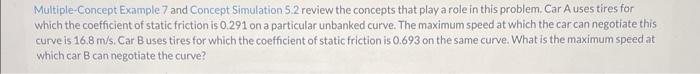 Solved Multiple-Concept Example 7 and Concept Simulation 5.2 | Chegg.com