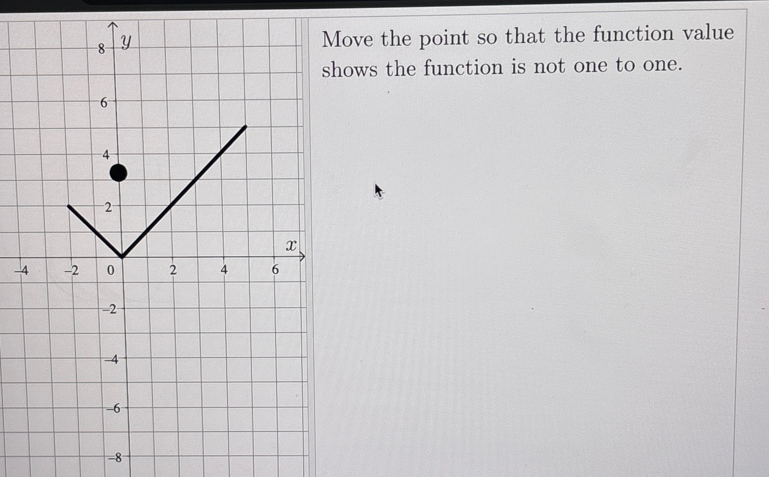 Solved Move the point so that the function value shows the | Chegg.com