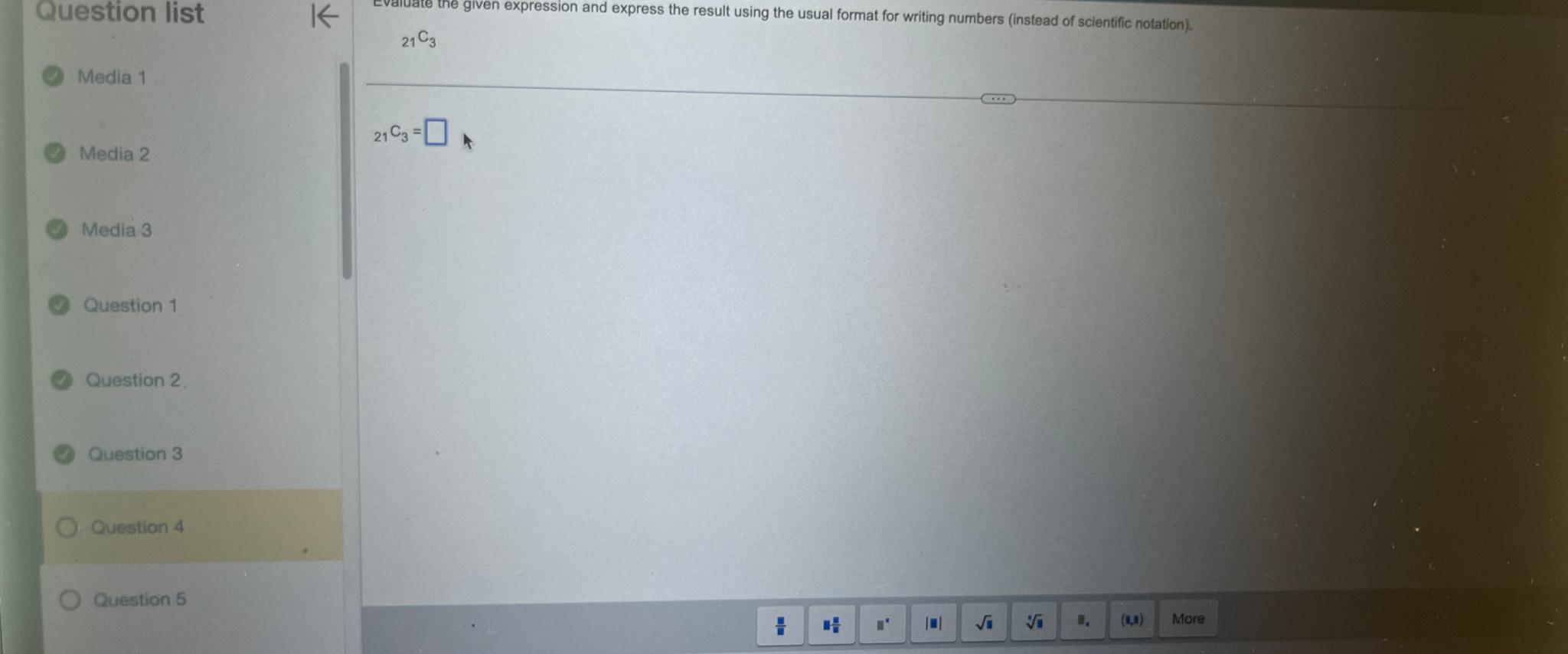Solved Question listMedia 1Media 2?21C3=Media 3Question | Chegg.com