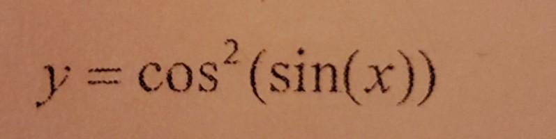 Solved y = cos? (sin(x)) | Chegg.com