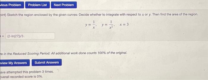 Solved vious Problem pint) Sketch the region enclosed by the | Chegg.com