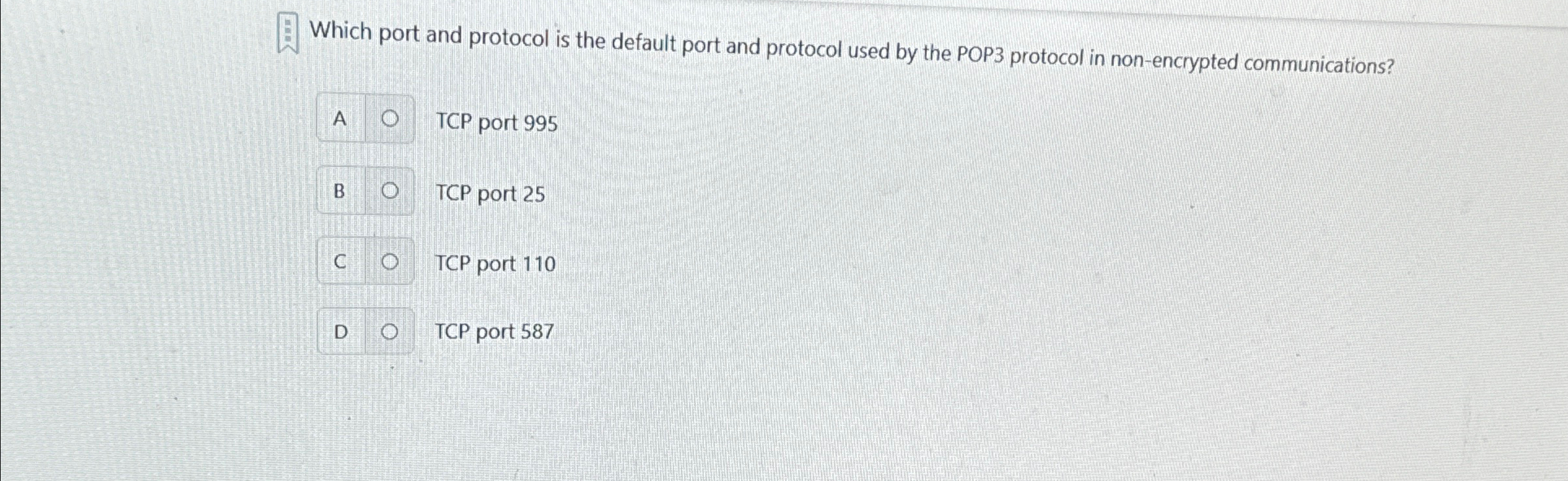 Solved Which port and protocol is the default port and | Chegg.com