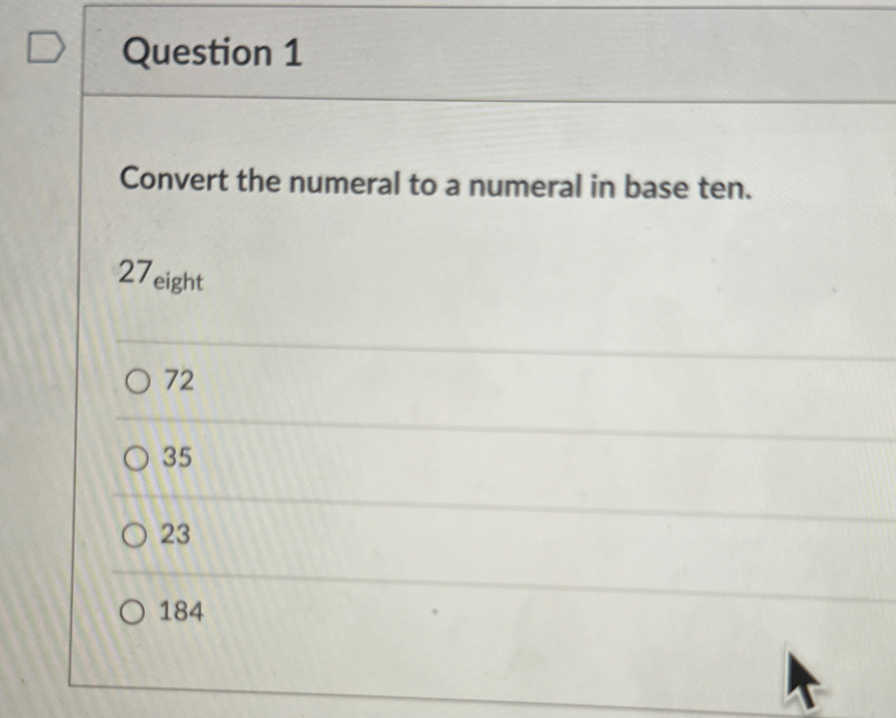 Question 1Convert the numeral to a numeral in base | Chegg.com
