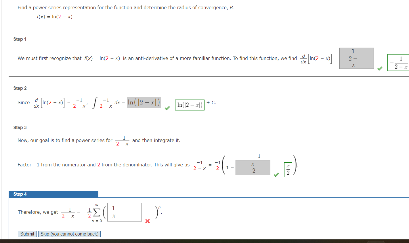 Solved Find a power series representation for the function | Chegg.com