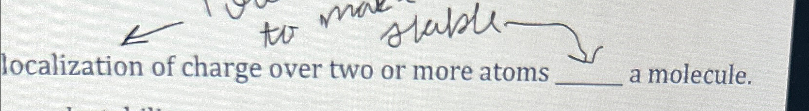 Solved localization of charge over two or more atomsa | Chegg.com