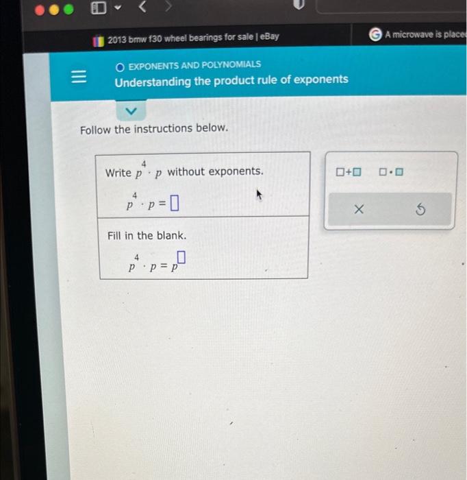 Solved Follow the instructions below. Write p4⋅p without | Chegg.com