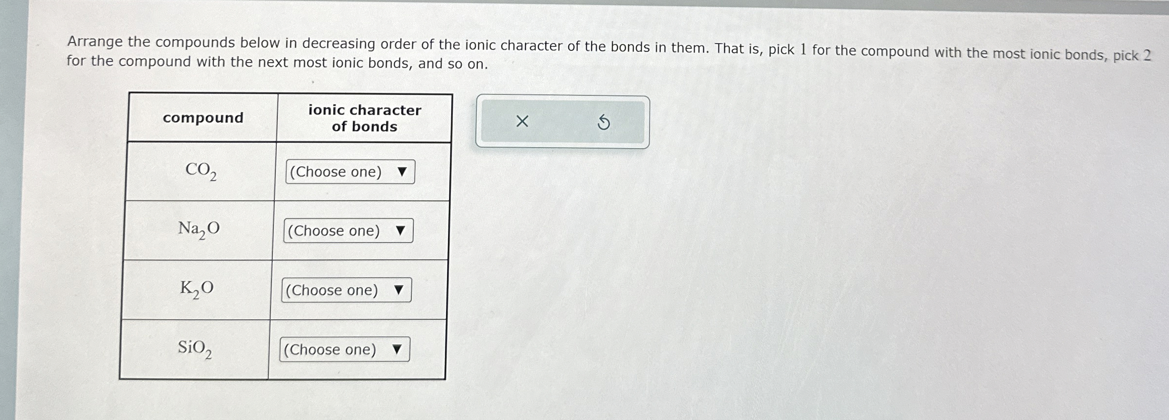 Solved Arrange the compounds below in decreasing order of | Chegg.com