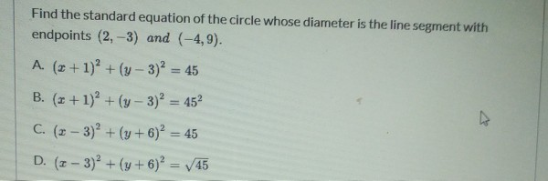 solved-find-the-standard-equation-of-the-circle-whose-chegg