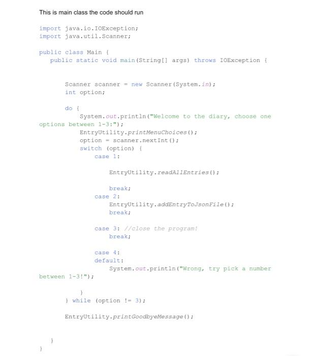 Solved This first java class: public class Entry i private | Chegg.com
