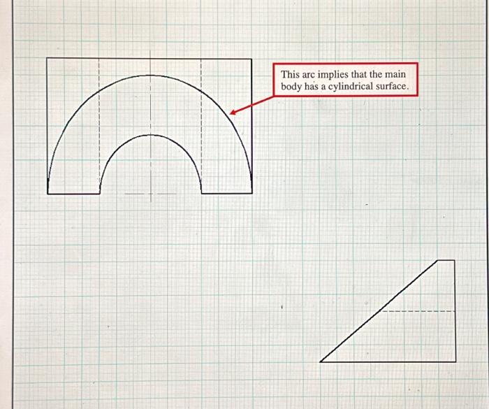 Solved Engineering Graphics. Top and right view is provided. | Chegg.com