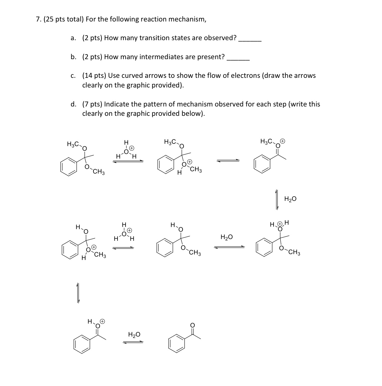 Solved (25 ﻿pts total) ﻿For the following reaction | Chegg.com