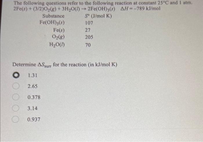 Solved The following questions refer to the following | Chegg.com