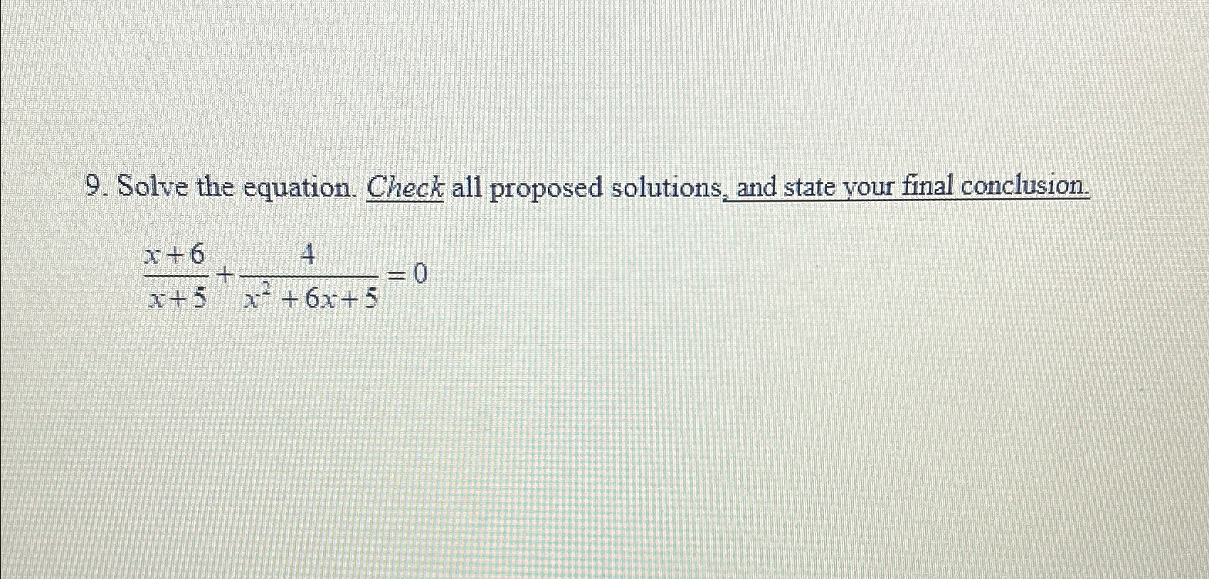 Solved Solve the equation. Check all proposed solutions, and | Chegg.com