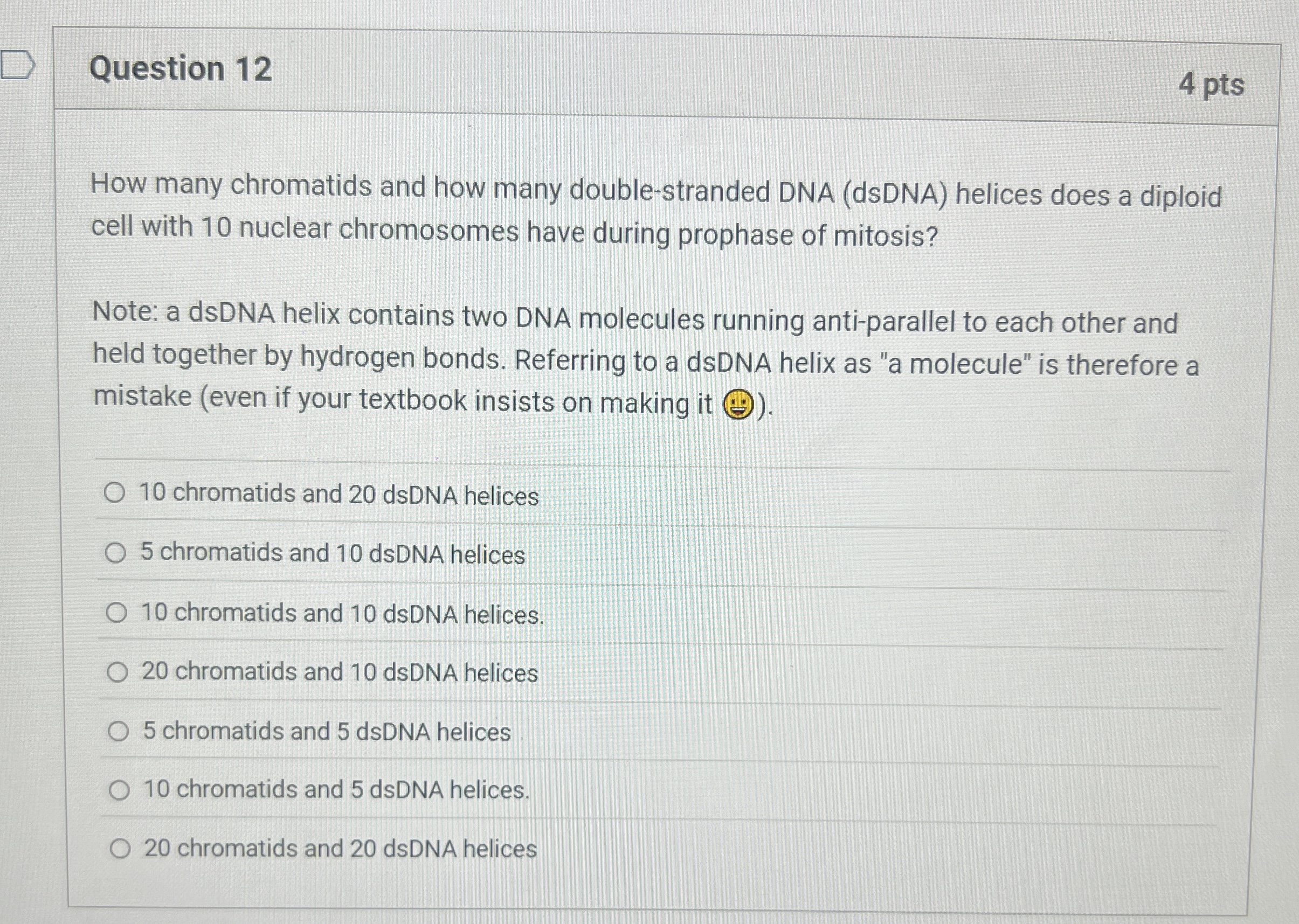 Solved Question 12How many chromatids and how many | Chegg.com