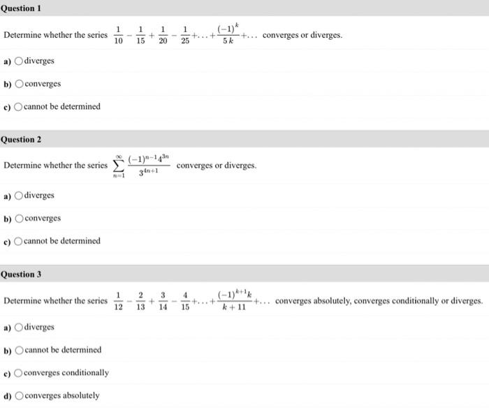 Solved Determine whether the series | Chegg.com