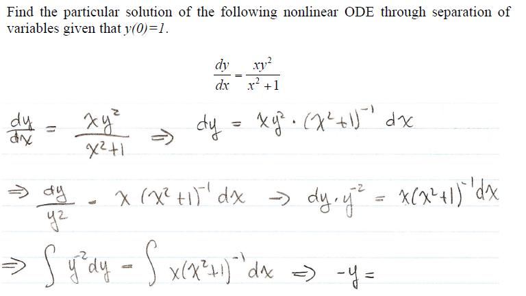 Solved Find the particular solution of the following | Chegg.com