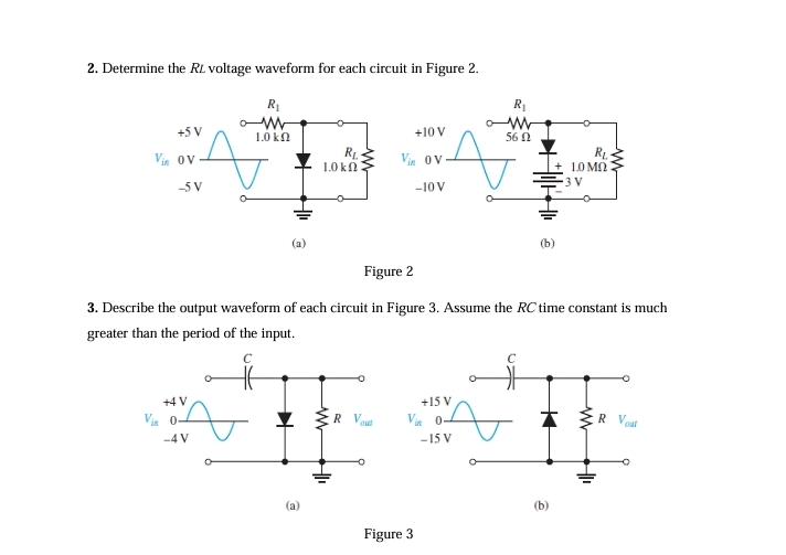 Determine the RL ﻿voltage waveform for each circuit | Chegg.com