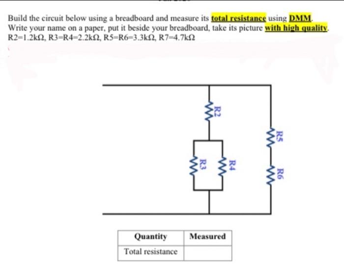 Solved Build the circuit below using a breadboard and | Chegg.com