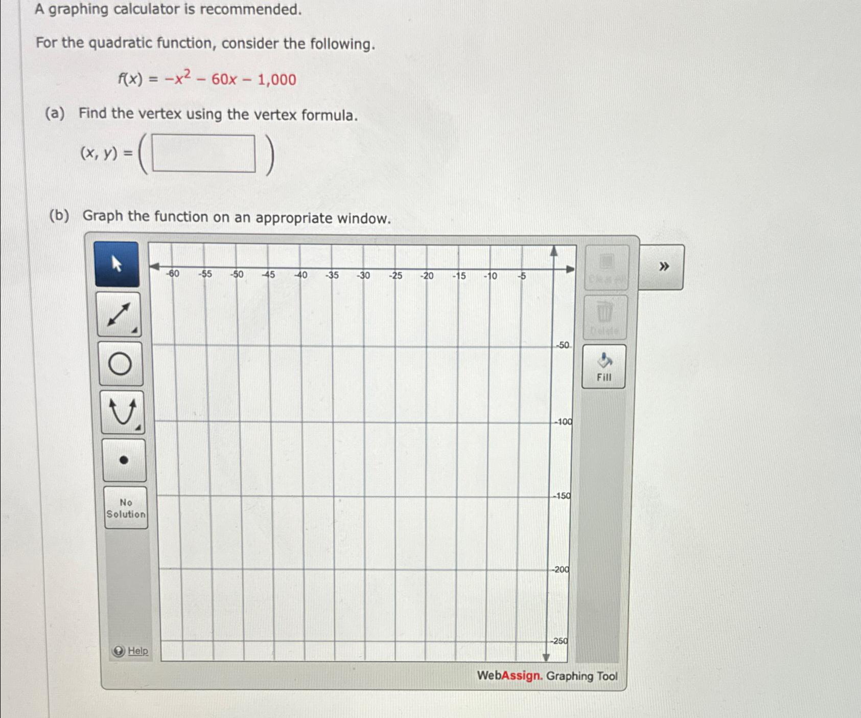 Solved A graphing calculator is recommended.For the | Chegg.com