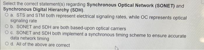 Solved Select the correct statement(s) regarding Synchronous | Chegg.com
