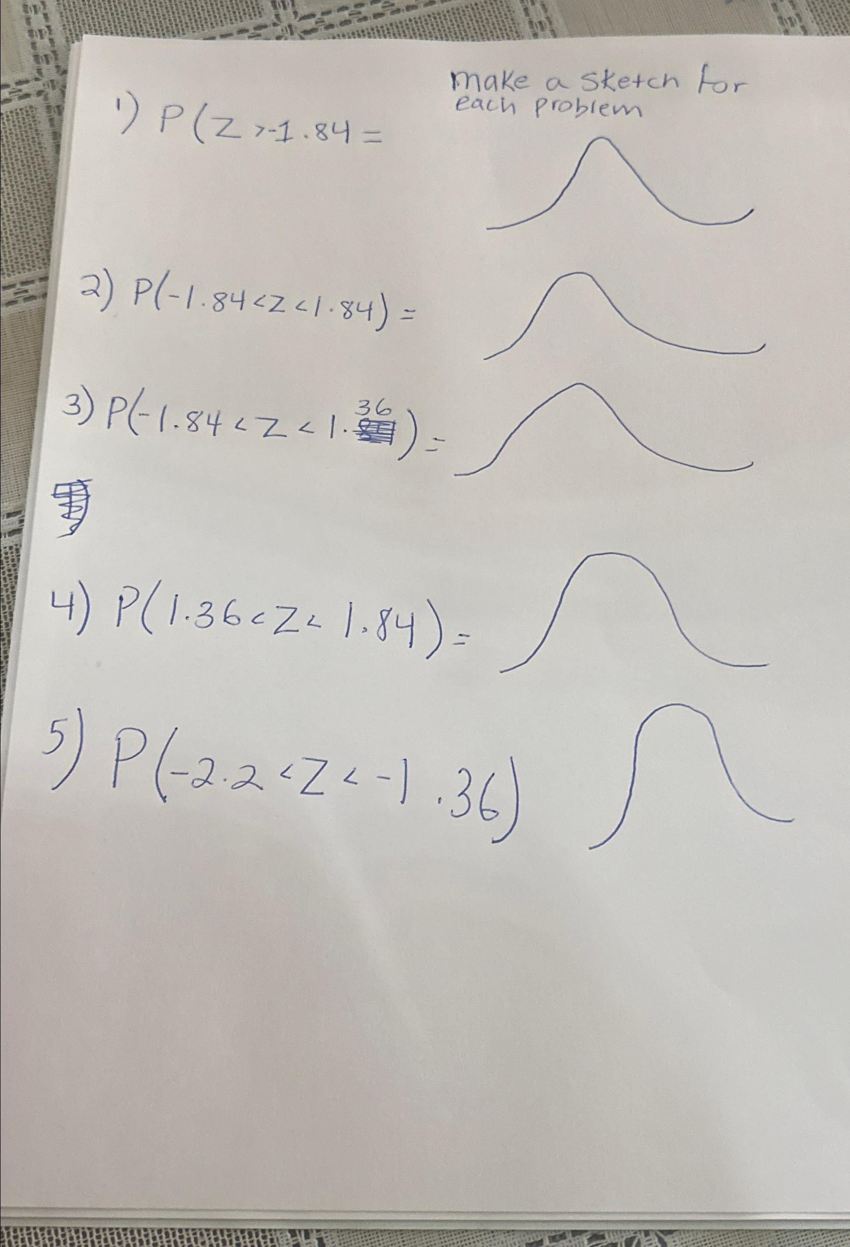Solved make a sketch for each problemP(-1.84