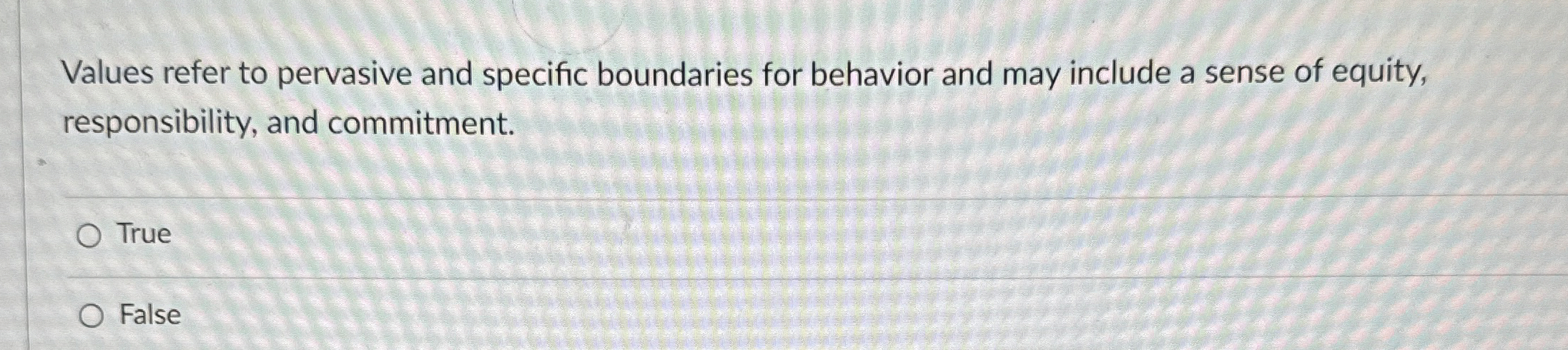 Solved Values refer to pervasive and specific boundaries for | Chegg.com