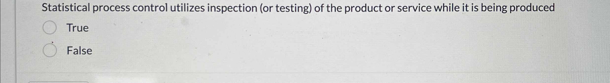 Solved Statistical process control utilizes inspection (or | Chegg.com