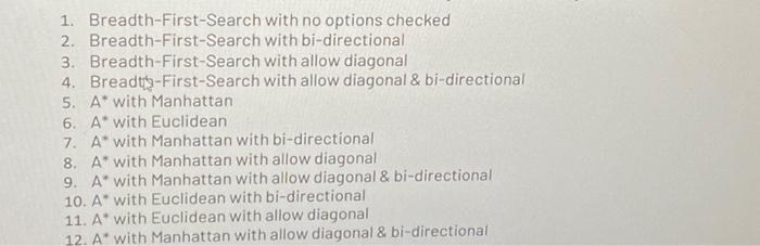 Solved 1. Breadth-First-Search with no options checked 2. | Chegg.com