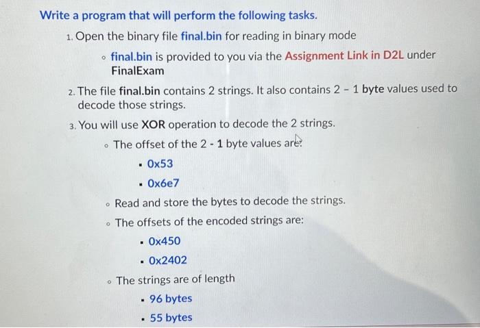 Solved Irite a program that will perform the following | Chegg.com