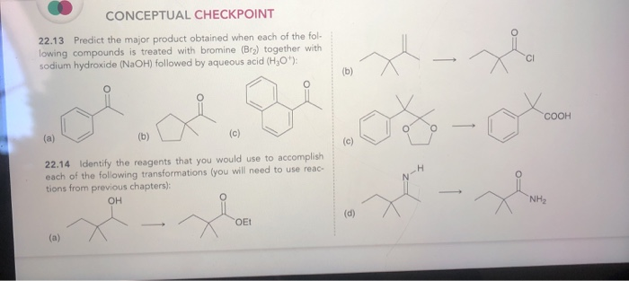 Solved CONCEPTUAL CHECKPOINT 22.13 Predict the major product | Chegg.com