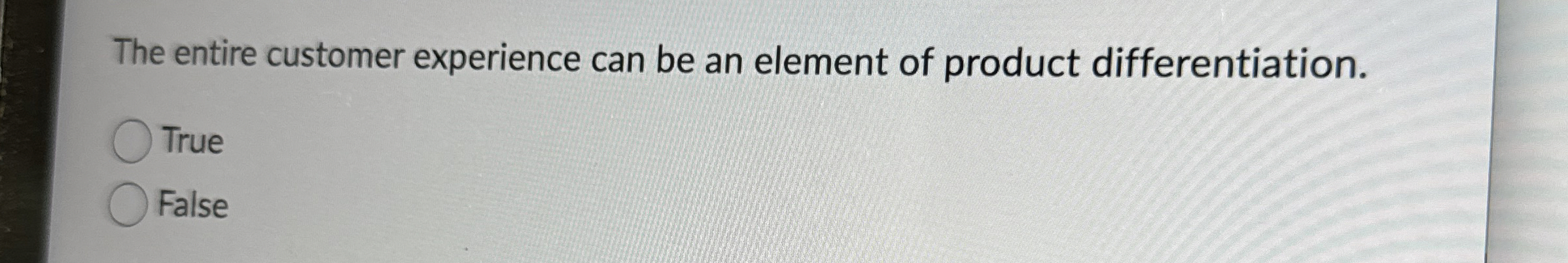 Solved The entire customer experience can be an element of | Chegg.com