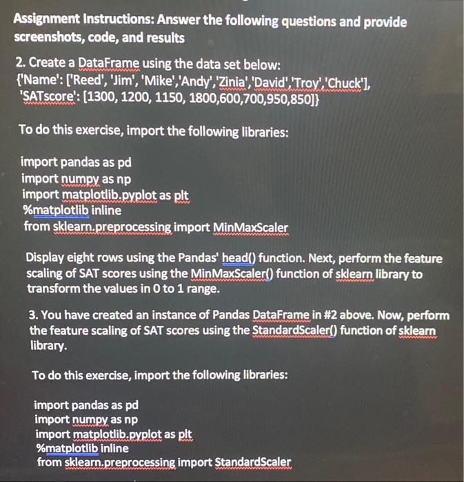 Solved Assignment Instructions: Answer the following | Chegg.com