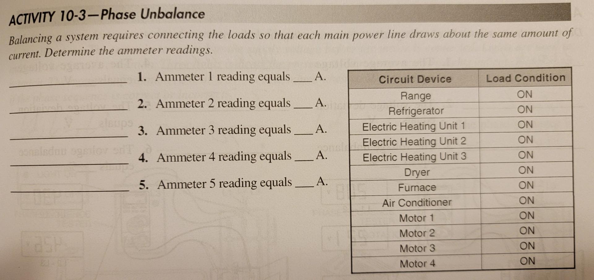 Solved ACTIVITY 10-3-Phase Unbalance Balancing a system | Chegg.com