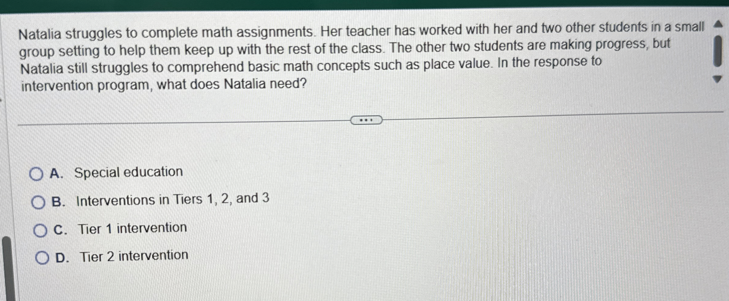 Solved Natalia struggles to complete math assignments. Her | Chegg.com