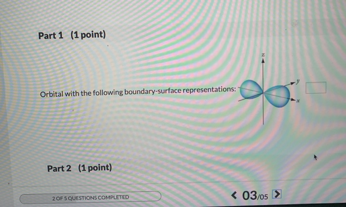 Solved Part 1 (1 point) Orbital with the following | Chegg.com