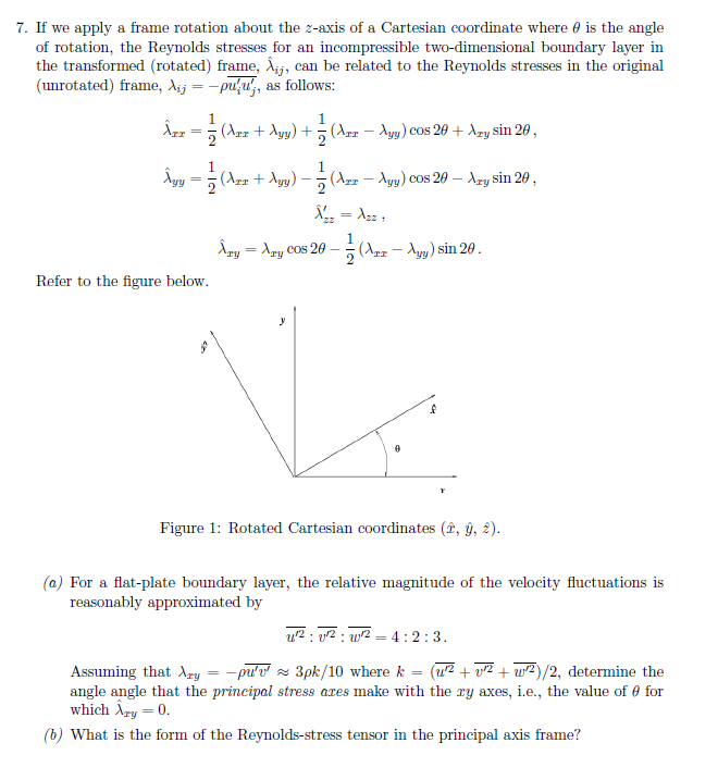 Solved If we apply a frame rotation about the z-axis of a | Chegg.com