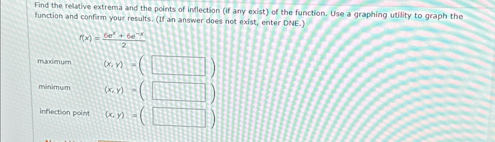 Solved Find the relative extrema and the points of | Chegg.com