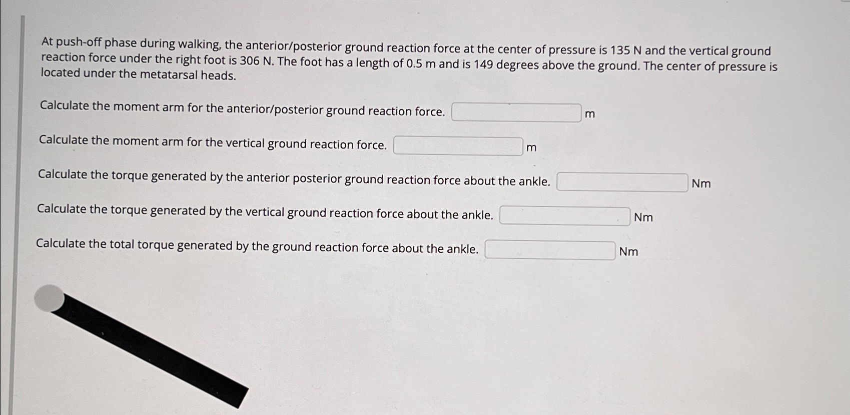 Solved At push-off phase during walking, the | Chegg.com