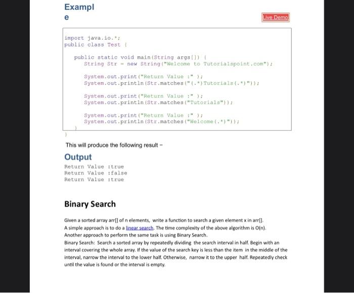 Solved Class activity 2 Outline: - String match using binary | Chegg.com
