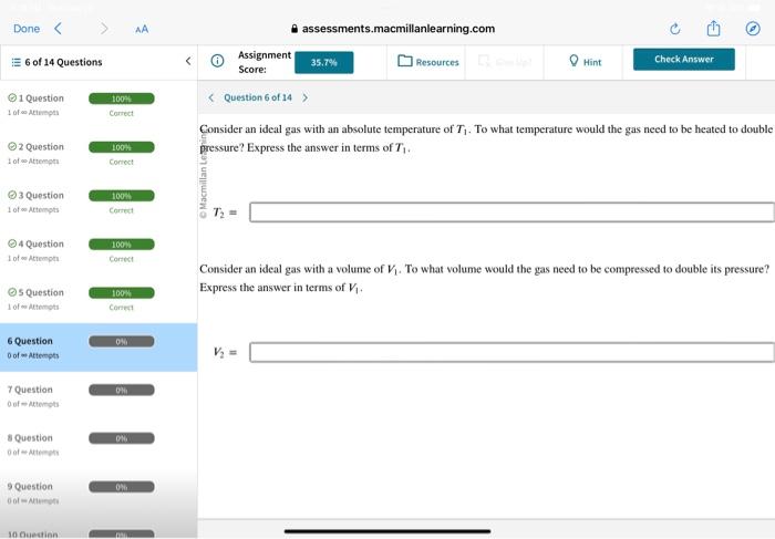 Solved A assessments.macmillanlearning.com Assignment Score: | Chegg.com
