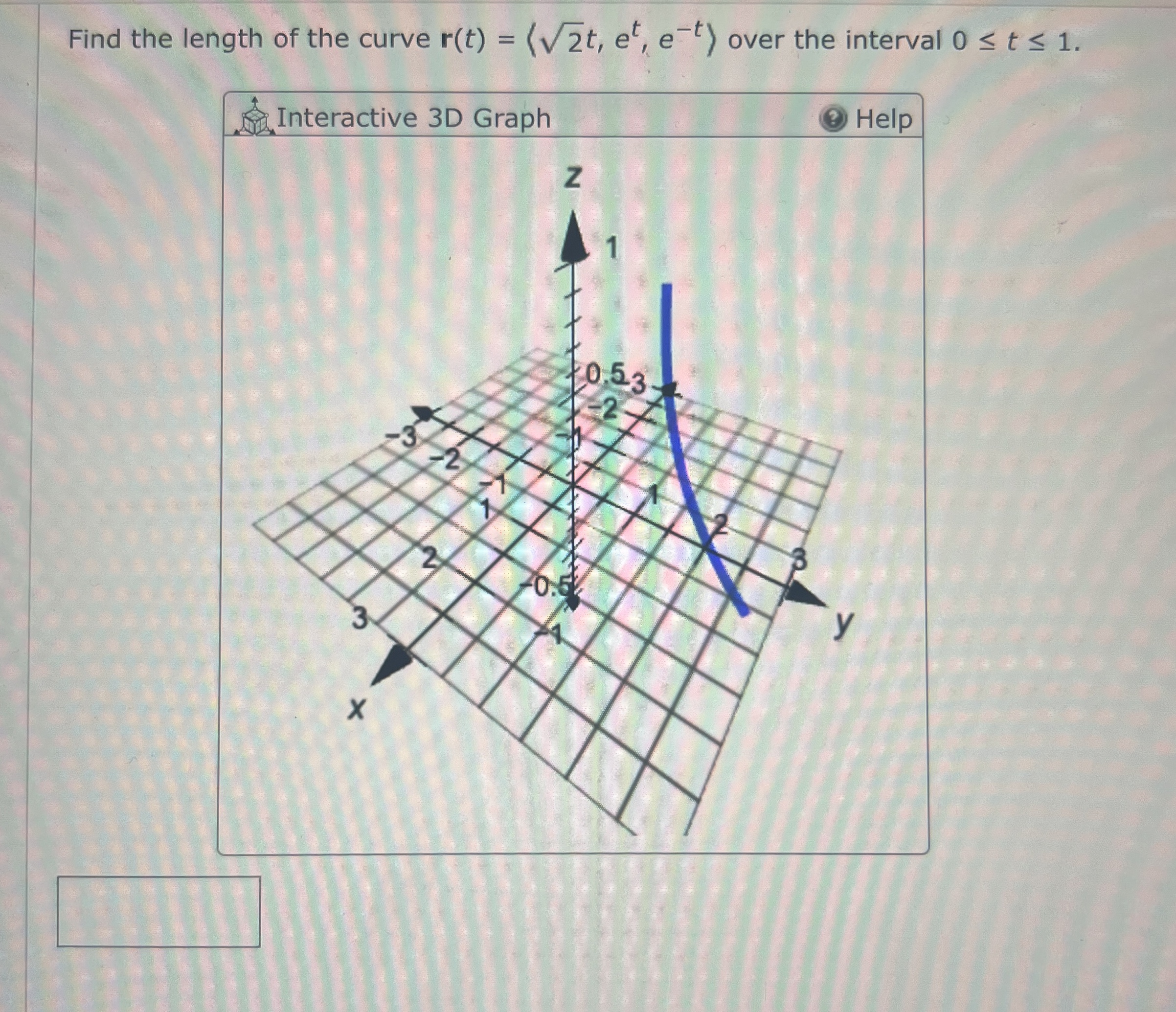 Solved Find the length of the curve r(t)=(:22t,et,e-t:) | Chegg.com