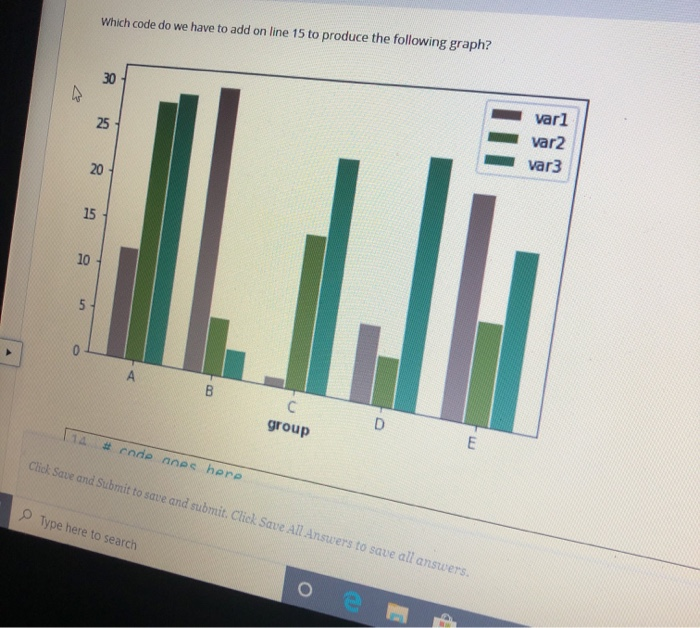 Solved given the following code which code de we have to add | Chegg.com