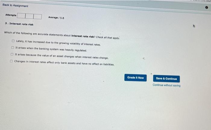 Solved Back to Assignment Attempts Average/5.8 3. Interest | Chegg.com