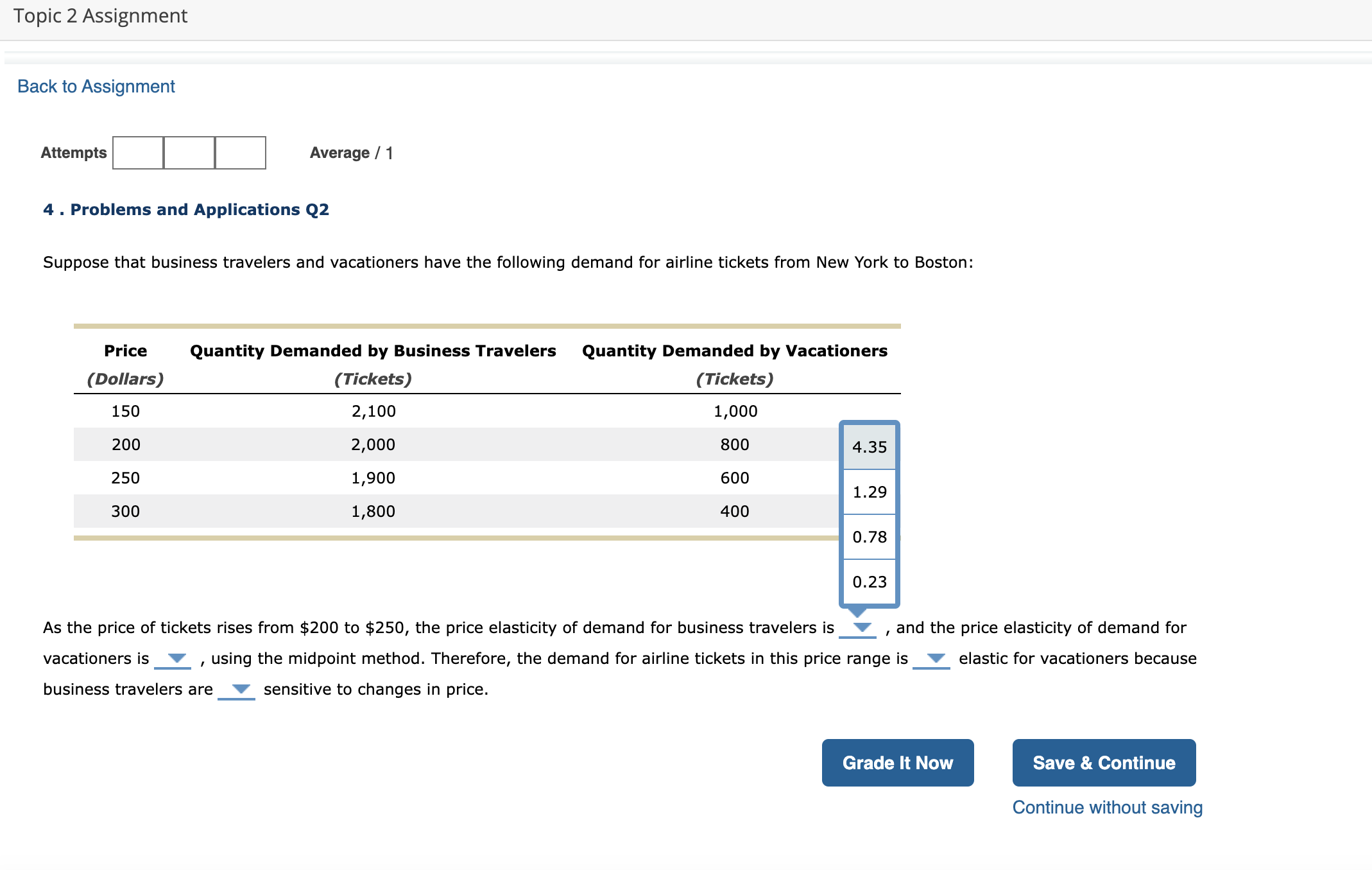 Solved Back to AssignmentAttemptsAverage / 1Problems and | Chegg.com