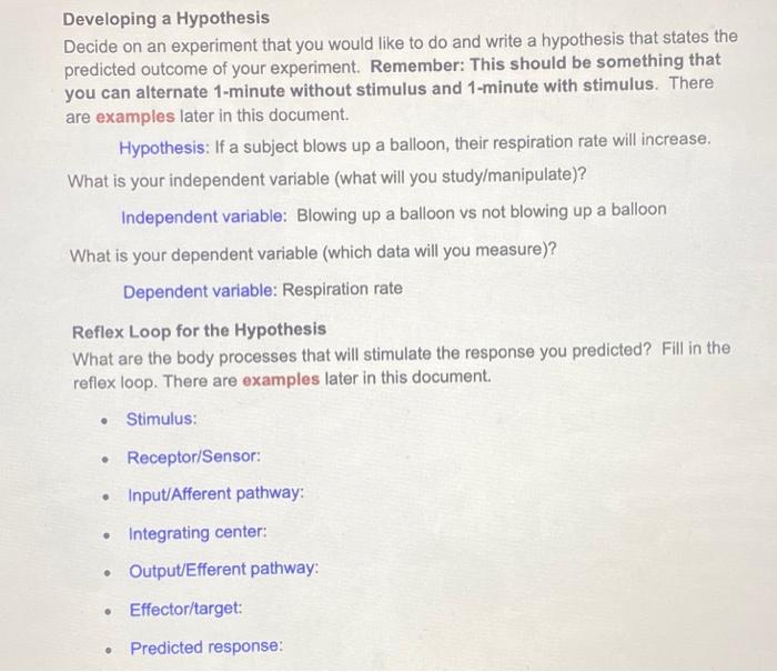 Solved can you please fill out the reflex loop with the | Chegg.com