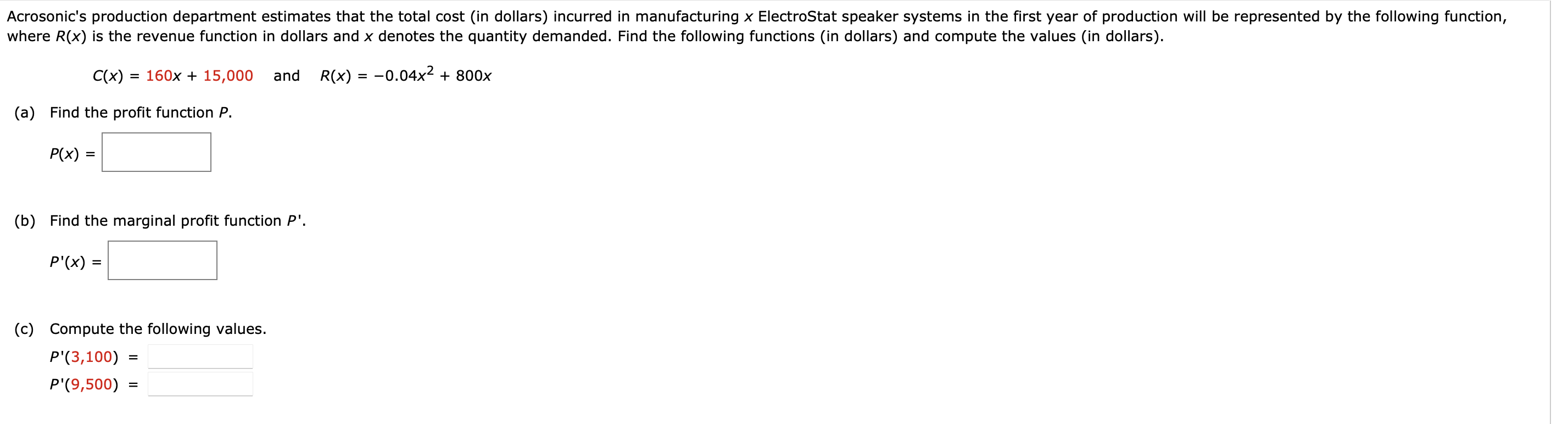 Solved where R(x) ﻿is the revenue function in dollars and x | Chegg.com