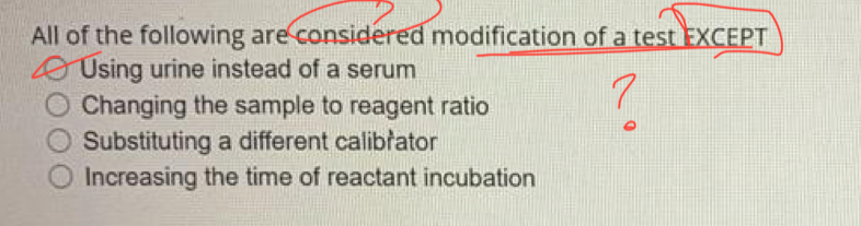 Solved All of the following are considered modification of a | Chegg.com